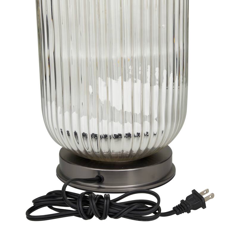 Elegant Silver Glass Table Lamp - Overstock - 35533293