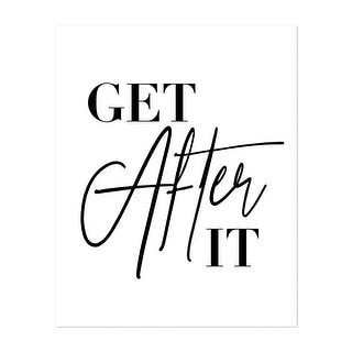 Get After It Typography Minimal Motivational Art Print/Poster - Bed ...