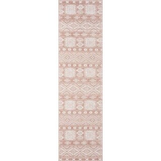 Rita Peach And Ivory Tribal Pattern Runner Rug - Bed Bath & Beyond ...