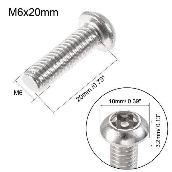 M6x20mm Torx Machine Screw 20pcs Pan Head Screws w T30 L-Type Wrench ...