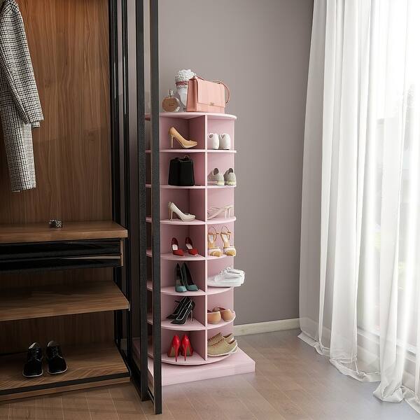 360 Rotating Shoe Cabinet,6-tier hold over 24 pairs of shoes - On Sale ...