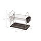 Jiallo Stainless Steel 2-Tier dish rack with dripping tray (Silver ...