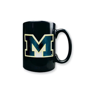 Collegiate University of Michigan 15 Oz. Black Ceramic Mug - Bed Bath ...