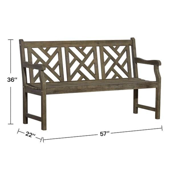 5-foot Teak Hand-scraped Wood Outdoor Patio Garden Bench - Bed Bath ...