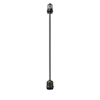 Novelty Lights E26 Medium Base Socket Extender, 12" Drop, Black Wire ...