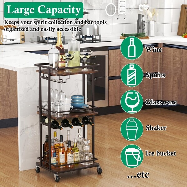 Rolling bar cabinet store