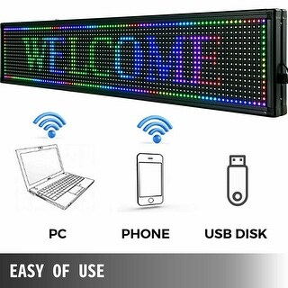 40in LED Sign Business Store Sign Scrolling Message Board - 40x8in ...