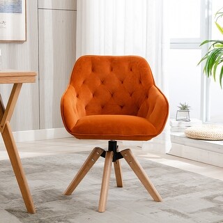 Tufted Sloped Arm Shell Chair Swivel Office Chair Adjustable Chairs ...