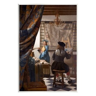 Stupell Allegory of Painting Johannes Vermeer Classical Portrait Wood ...
