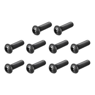 M3x20mm 10.9 Alloy Steel Button Head Hex Socket Cap Screw Bolt Black ...