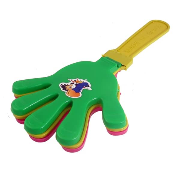 Fuchsia Green Yellow Plastic Hand Shape Clapper Noise Maker - Bed Bath ...