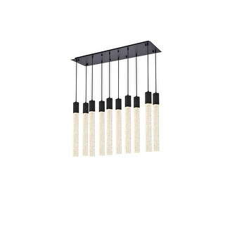 Elegant Lighting 2066D42 Weston 10 Light 42" Wide LED Crystal Linear ...