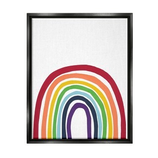 Stupell Whimsical Asymmetrical Rainbow Stripes Modern Kids Design ...