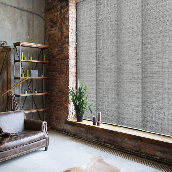 GoDear Design Natural Woven Adjustable Sliding Panel Track Blinds ...