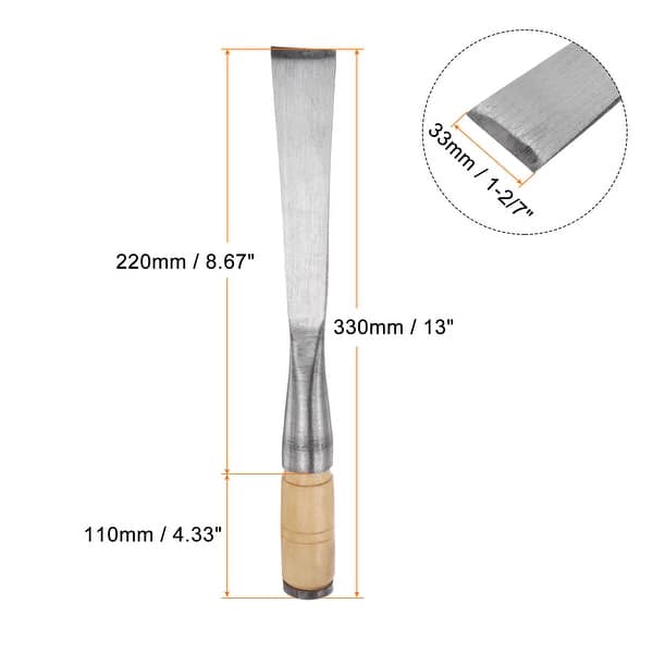 Straight Wood Chisel 1-2/7" Beveled Edge Blade Woodworking Hand Tools ...