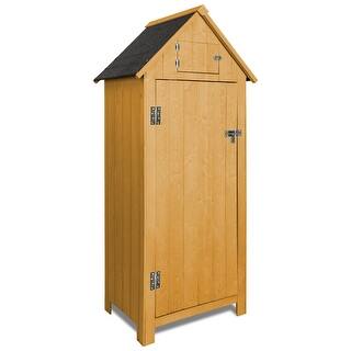 Outdoor Tool Shed Lockers Wooden Garden Shed with Waterproof Roof - Bed ...