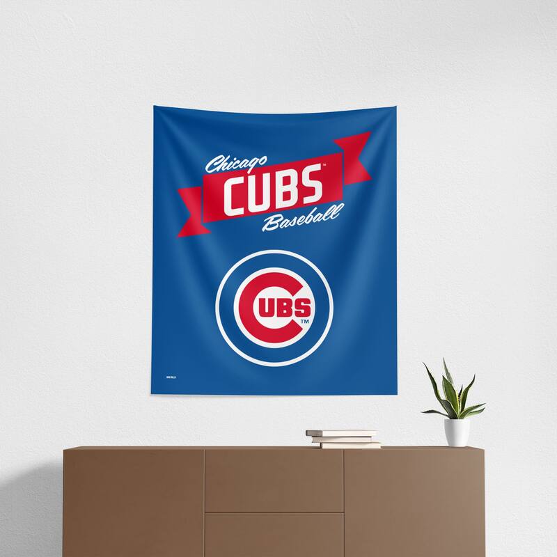 MLB Premium Cubs Printed Wall Hanging - 34"x40" - Overstock - 39898735