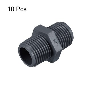 10pcs Pipe Fittings Connector G1/2 x G1/2 Male Thread Adapter Plastic ...