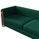 Modern Channel Tufted Velvet Sofa with Piped Legs - Bed Bath & Beyond ...