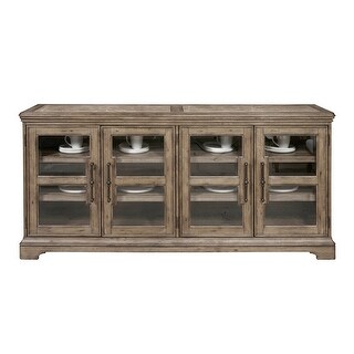 Garrison Cove 4-Door Buffet with Stone-Top - 18.07"W x 34.02"H x 78.11 ...