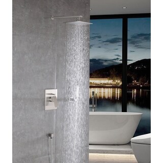 None Empolo Shower Set W / 8" Square Rain Shower ,Hand Shower and tub ...