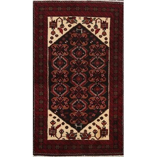 Tribal Geometric Balouch Persian Wool Area Rug Handmade Foyer Carpet ...