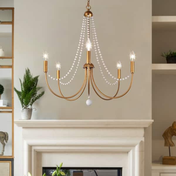 Alisar Mid-century Modern 5-Light Chandelier Swing Arms French Country ...