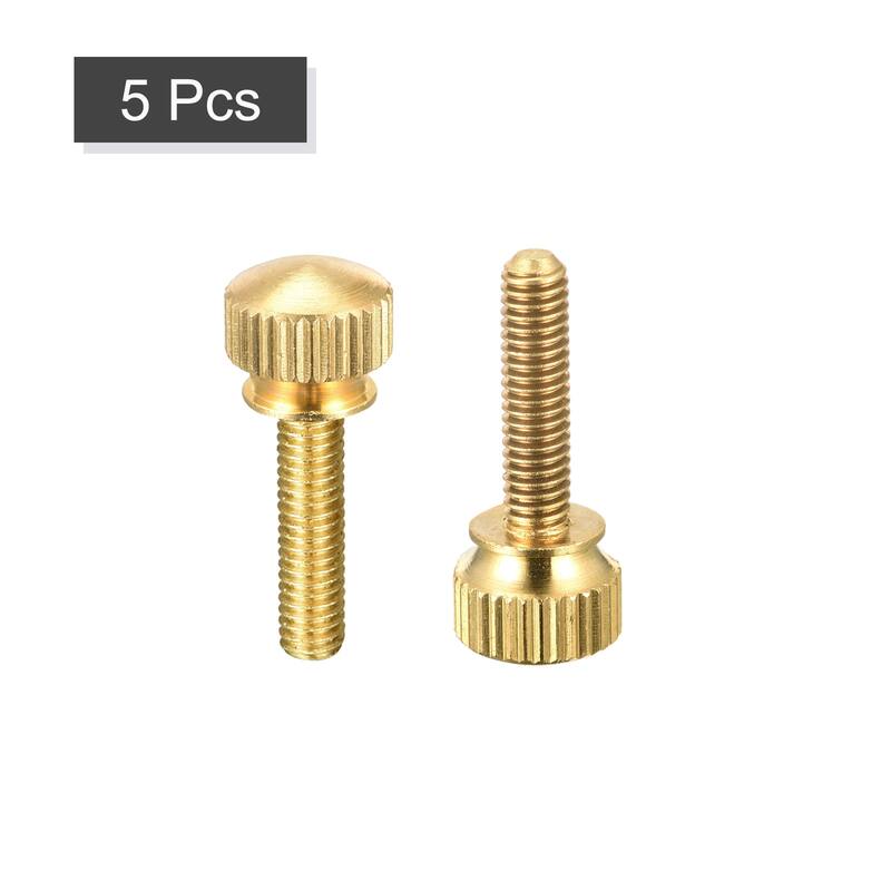 5Pcs Knurled Thumb Screws, M4x16mm Brass Shoulder Bolts Stepped Grip ...