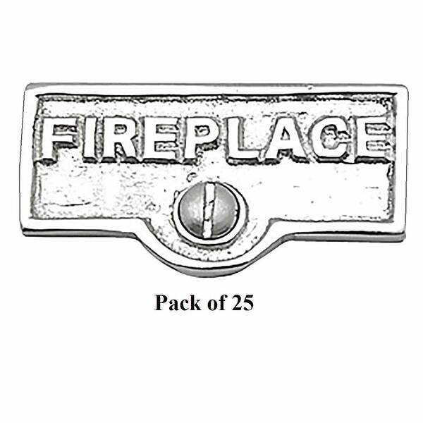 25 Switch Plate Tags FIREPLACE Name Signs Labels Chrome Brass ...