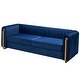 86 Inches Sofa Velvet Upholstered Couch with Removable Cushions and ...