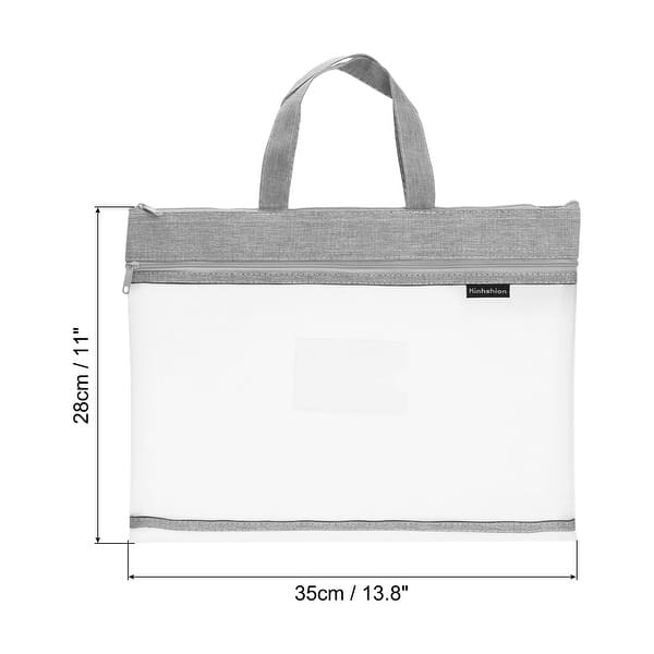 Nylon Document Bag with Handle Mesh Handbag Paper File Tote Pouch - Bed ...