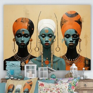 Designart "Minimalism African Fashion Woman Portrait I" Africa Wall Art ...
