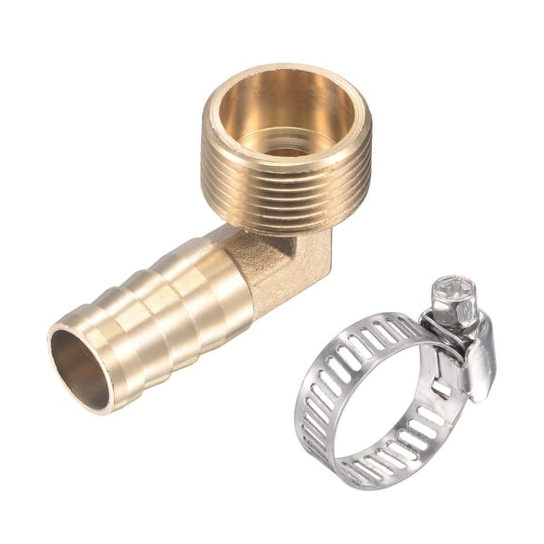 Brass Hose Barb Fitting Elbow Male Thread Right Angle Pipe Connector ...