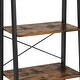 Ladder Shelf Black Ladder Bookshelf Four Tiered Rustic Wooden Standing ...