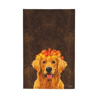 Golden Autumn Lab Printed Flour Sack Kitchen Throw - Bed Bath & Beyond ...