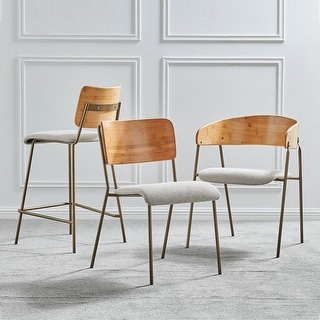 Leshia KD Fabric Bamboo Counter Stool, (Set of 2) - Bed Bath & Beyond ...