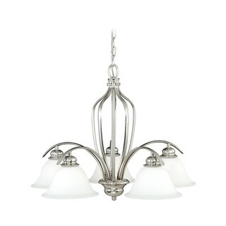Vaxcel Lighting H0114 Darby 5-Light Single Tier Chandelier with Etched ...