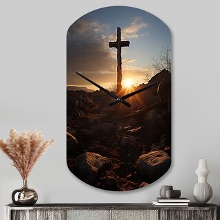 Religious Cross Resurrections Promise - Religious Landscape Wall Clocks ...