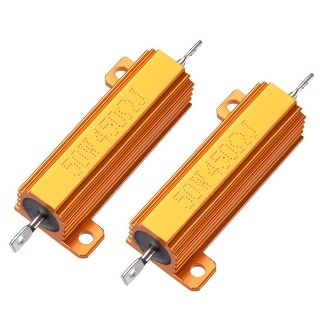 50W 450 Ohm Aluminium Chassis Mount Wirewound Power Resistor Glod 2pcs ...