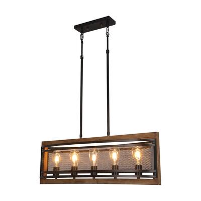 Deun Farmhouse 1-Light Cylinder Pendant Light for Kitchen Island - D 6 ...