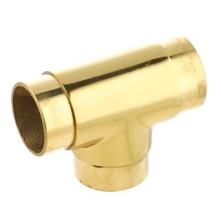 Polished Brass Flush TEE Fitting 2 Bar Rail Connector | Renovator's ...