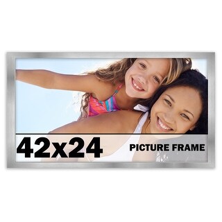 42x24 Frame Stainless Steel Silver Picture Frame - Modern Photo Frame ...