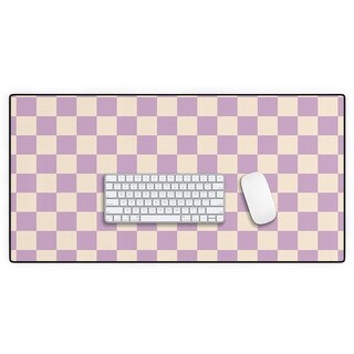 Cuss Yeah Designs Lavender Checker Pattern Desk Mat - Bed Bath & Beyond ...