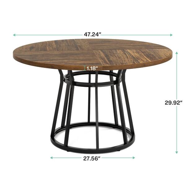 Round Dining Table Circle Kitchen Table for 4 People - N/A - Bed Bath ...