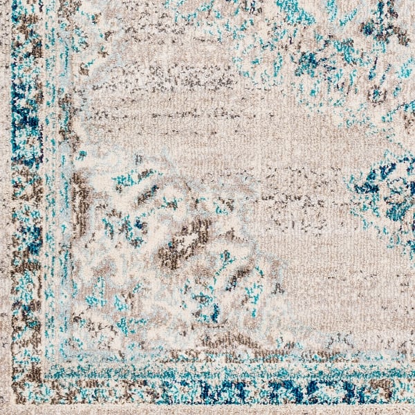 light gray patterned rug