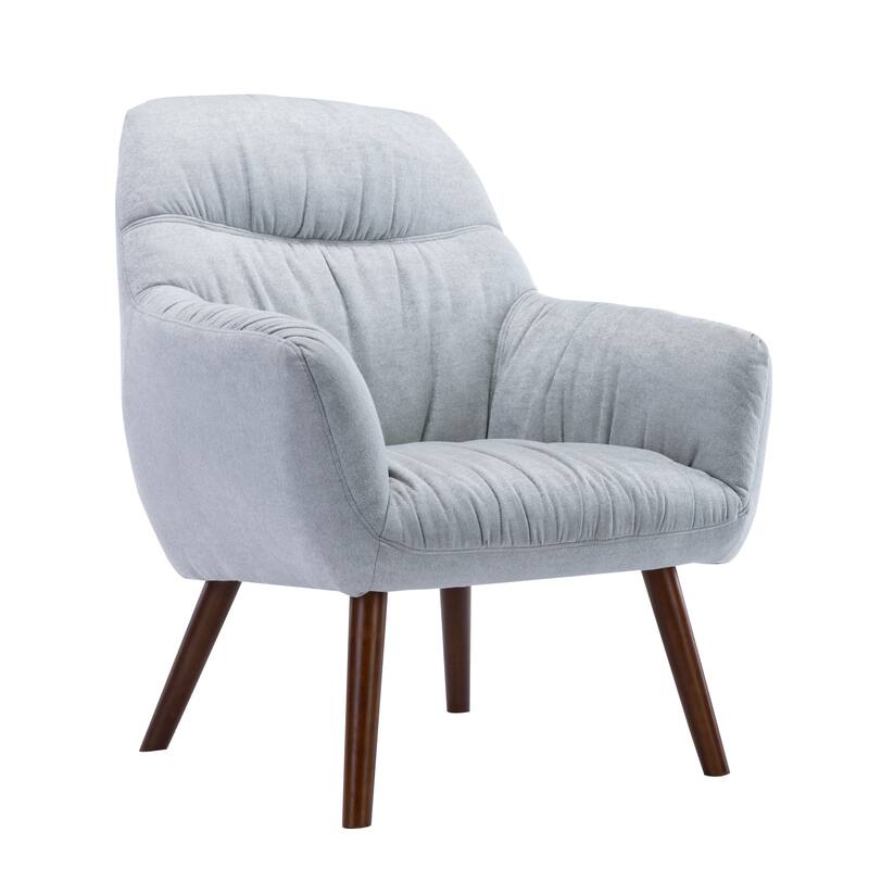 Corvus Cumbria Mid-century Linen Arm Chair - Overstock - 34197830