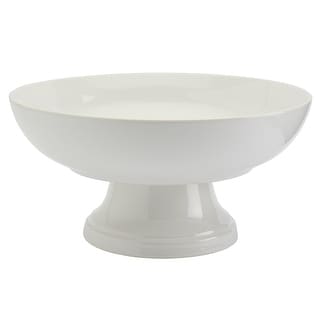Kumasi White Ceramic Footed Bowl - Bed Bath & Beyond - 35770638