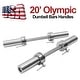 Olympic 2" Barbell Solid Dumbbell Weight Lifting Bars With Rotating ...