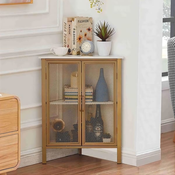 Industrial 3-Tier Triangle Corner End Table Multi-Functional Storage ...