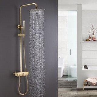 Wall Mounted 3-Way Exposed Install Complete 10'' Shower System with ...